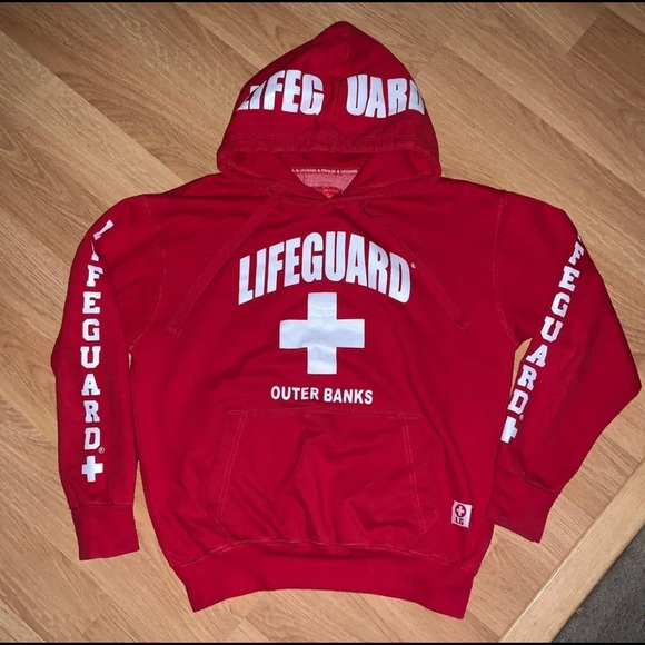 Tops | Outer Banks Beach North Carolina Nc Lifeguard Hoodie | Poshmark
